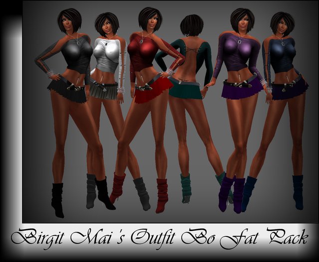 Second Life Marketplace Birgit Mais Outfit Bo Fat Pack Boxed 6311